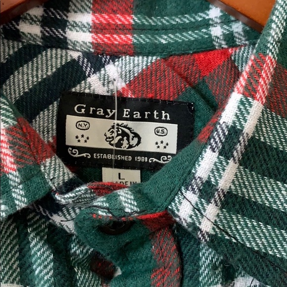 Gray Earth | Shirts | Mens Gray Earth Flannel Shirt | Poshmark